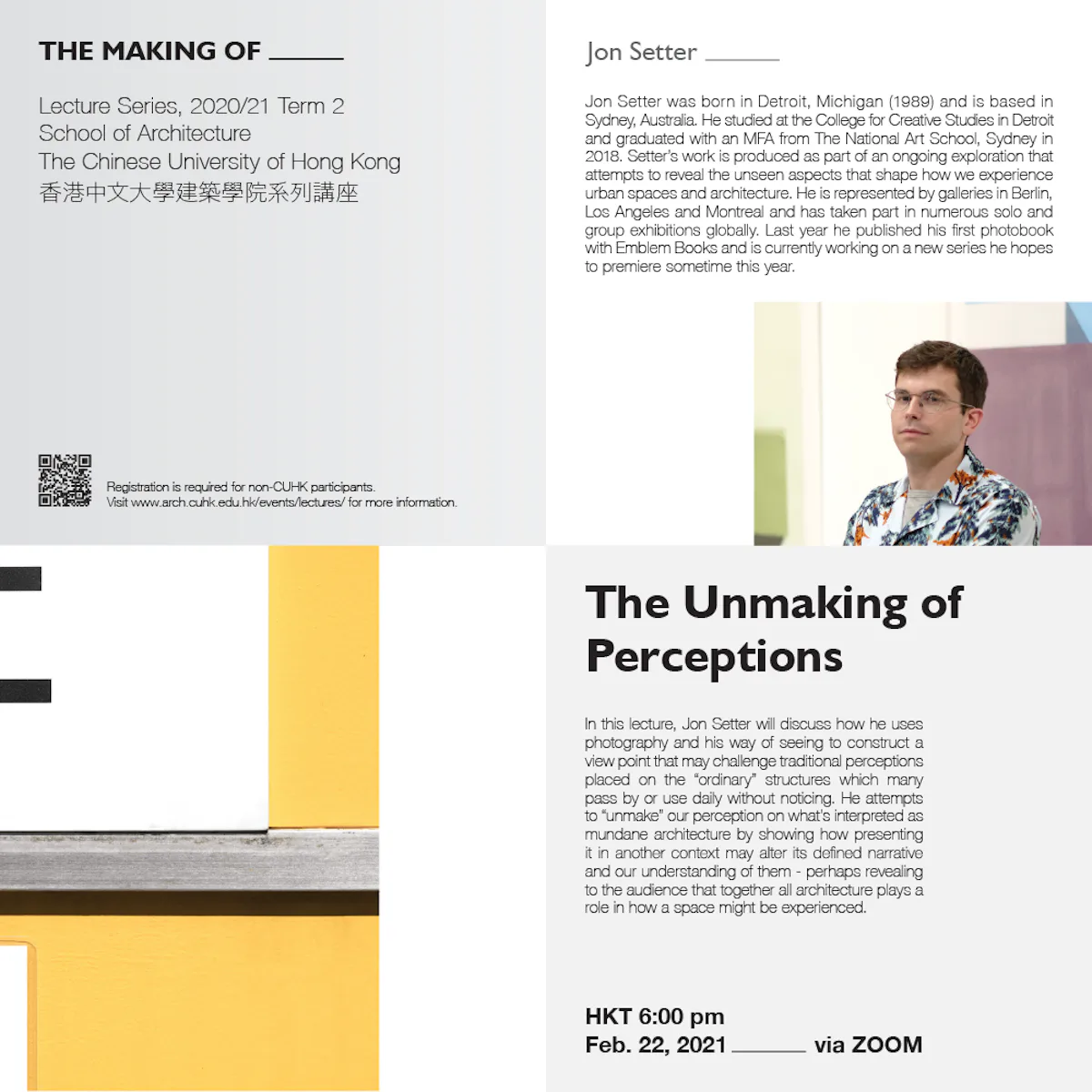 Lectures by Jon Setter x Kris Provoost