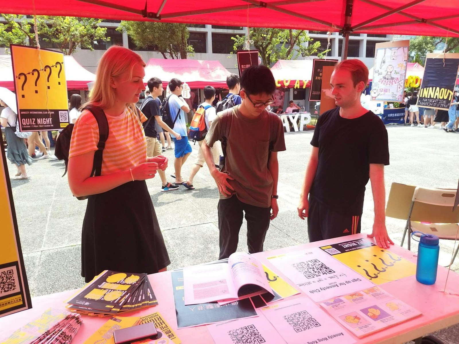 Robin Albrecht at an Amnesty International Hong Kong Youth event